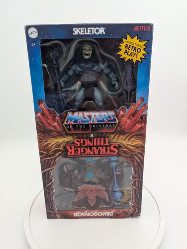 Masters of the Universe X Stranger Things Skeletor & Demogorgon Figure ...