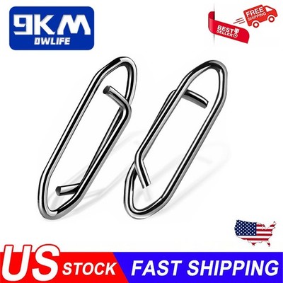 100Pcs Fishing Clips Saltwater Fishing Snaps Stainless Steel Quick ...