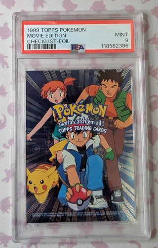 1999 Topps Pokemon Movie Edition Checklist Foil PSA 9 Mint | eBay