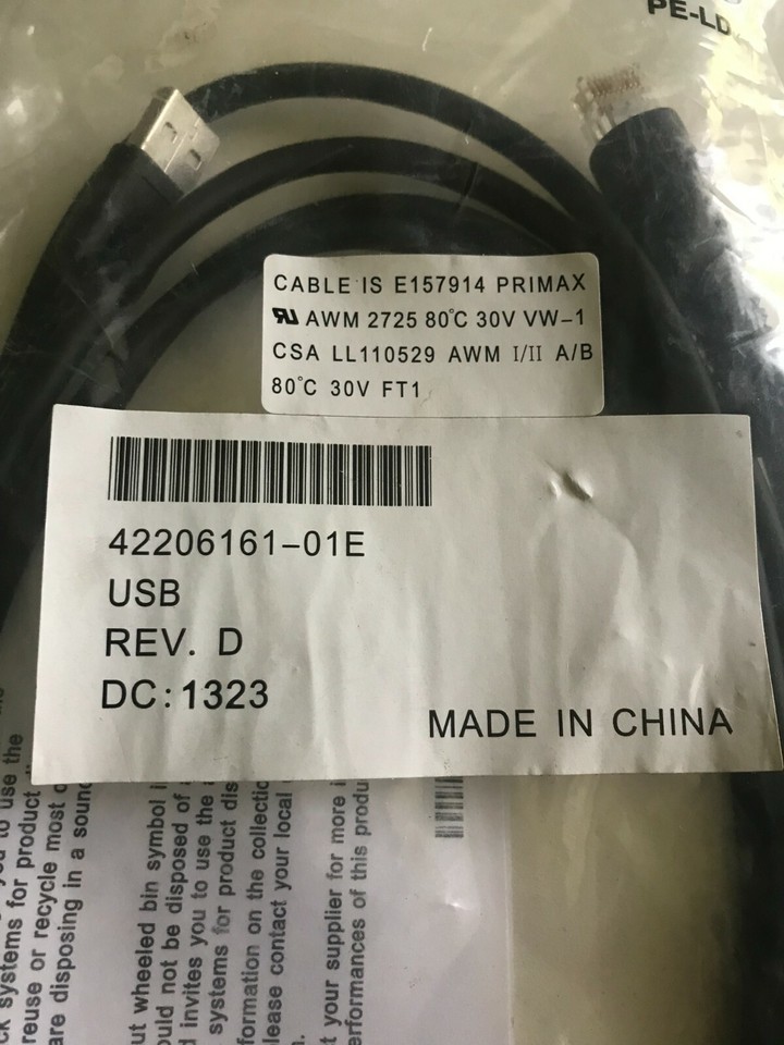 NEW IS E157914 Primax USB Scanner Cable | eBay
