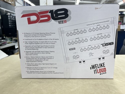 DS18 KEQ30 30 Band Car Stereo Equalizer W/ Clipping Indicator - 9V ...