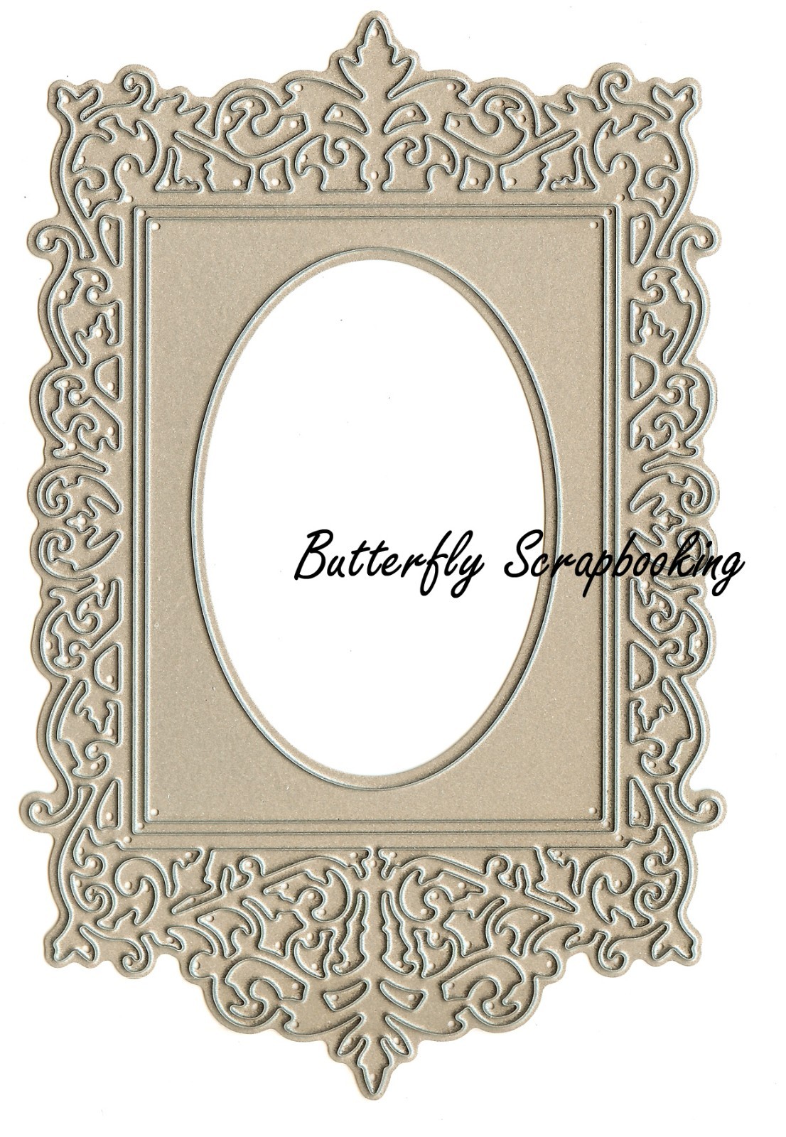 ORNATE RECTANGLE FRAME Die Cutting Dies by Impression Obsession DIE274 ...