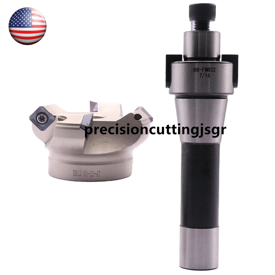 R8 FMB22 Arbor KM12 63-22-4T Face End Mill Shell Cutter +10pcs SEKT1204 ...
