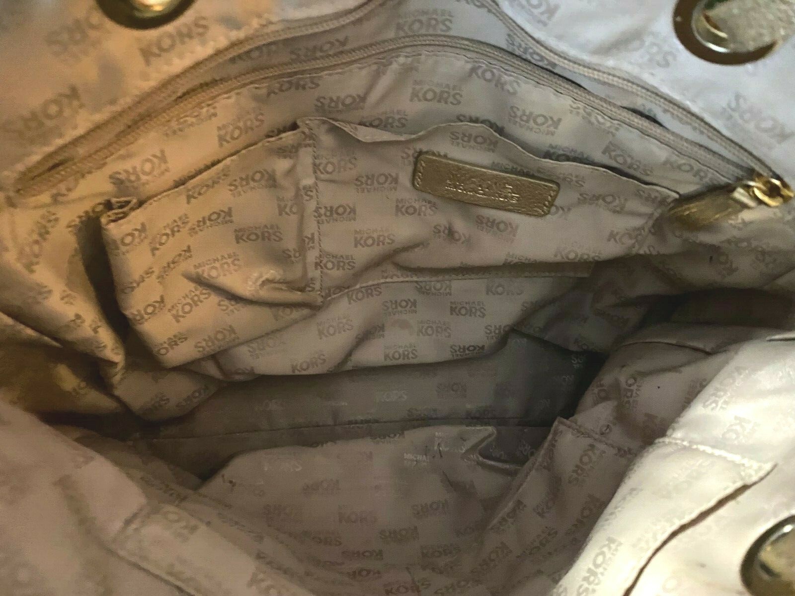 Michael Kors large tote, brown with MK pattern, gently used, EX+ | eBay