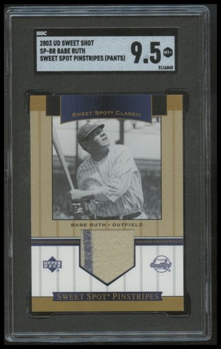 2003 Upper Deck UD Sweet Spot Babe Ruth Pinstripes GU Pants Jersey ...