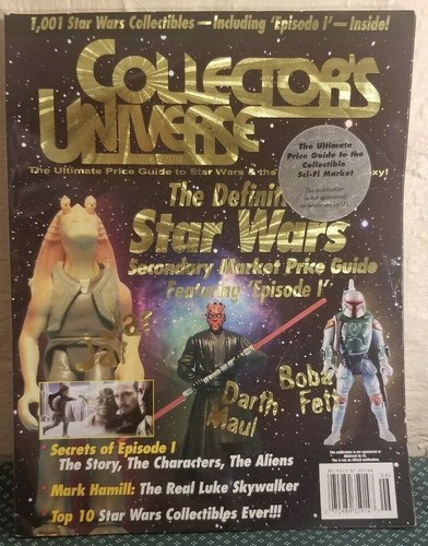 1999 Collectors Universe Magazine Star Wars Price Guide Figures ...