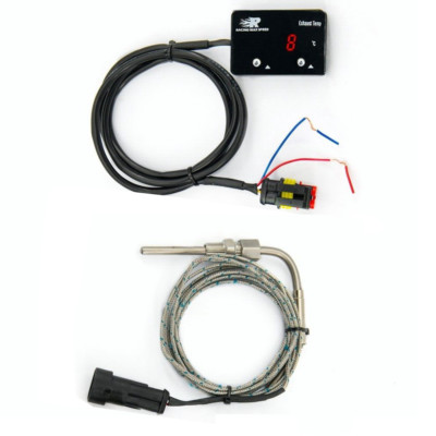 Exhaust Gas Temp EGT Gauge Digital display with Red LED+ 1/8 NPT Sensor ...