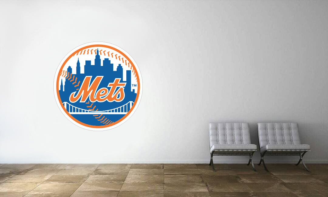 New York Mets Logo Wall Decal MLB Baseball Decor Sport Mural Vinyl ...