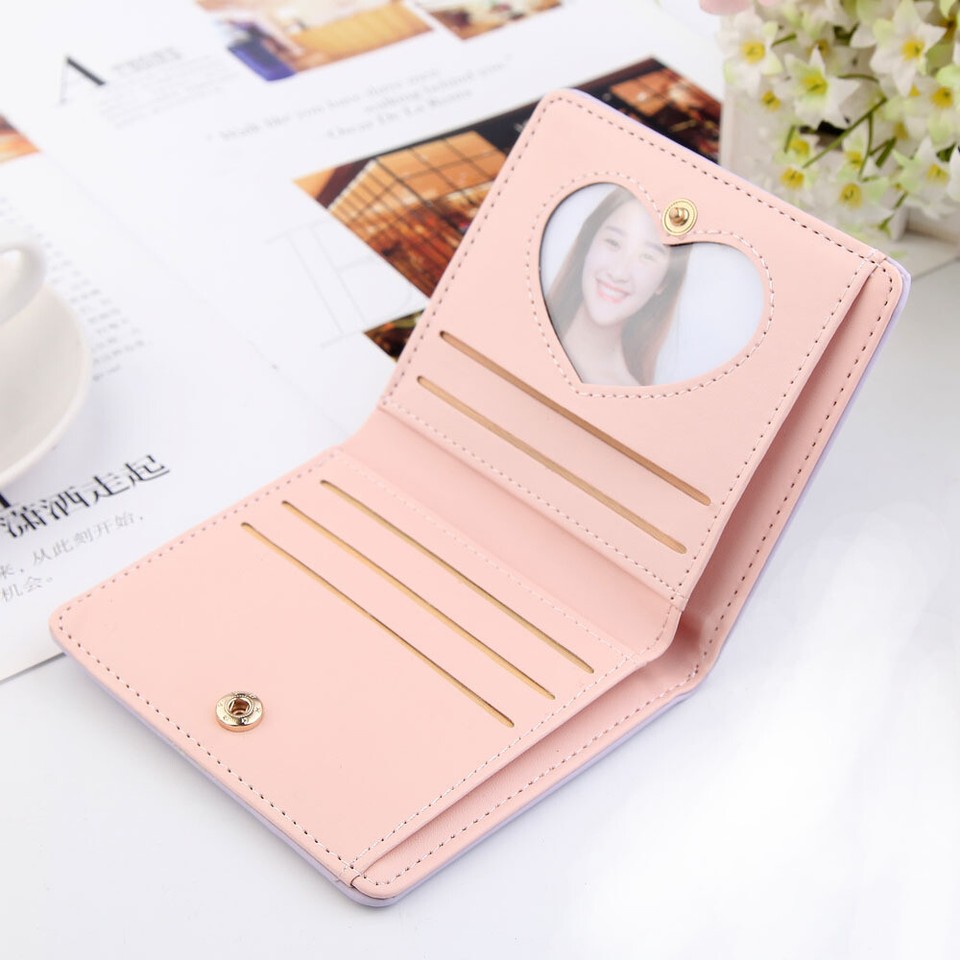 Women Long Leather Thin Wallet Cute Bow Purse Multi ID Credit Card ...