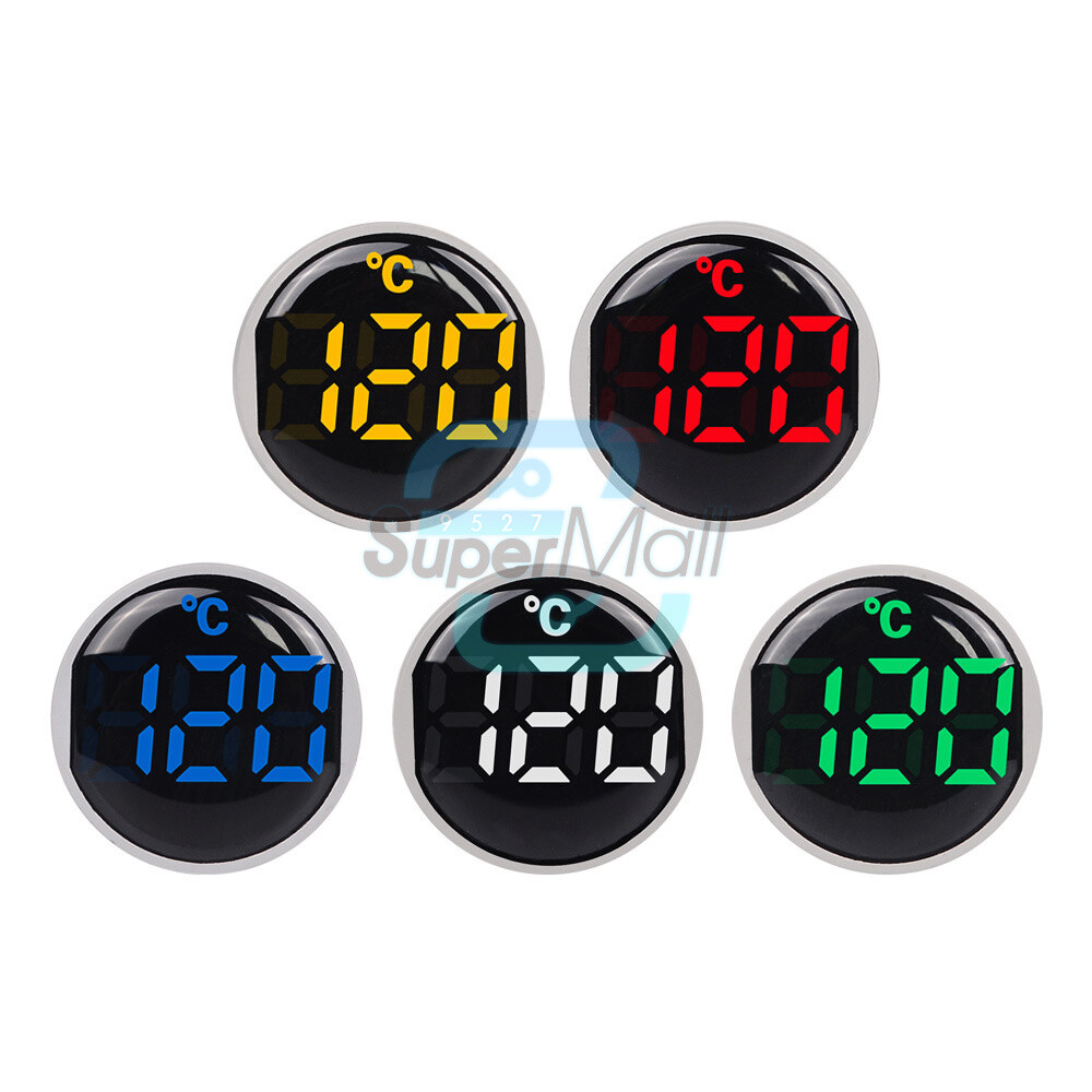 22MM Mini LED Digital Display Thermometer AC 50-380V Temperature Meter ...