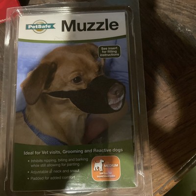 Petsafe Muzzle -Medium Breeds- Black~ Padded for Comfort & Adjustable! BLK.bx43 | eBay