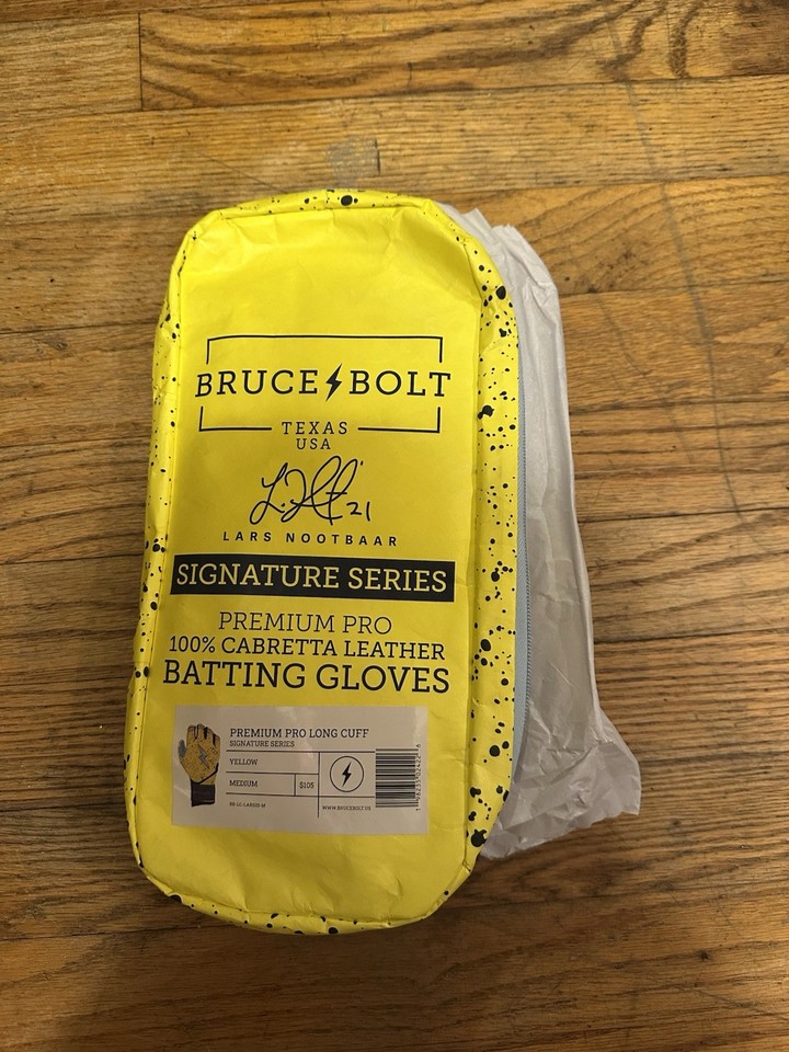 Bruce Bolts Long Cuff Batting Gloves size medium brand new | eBay
