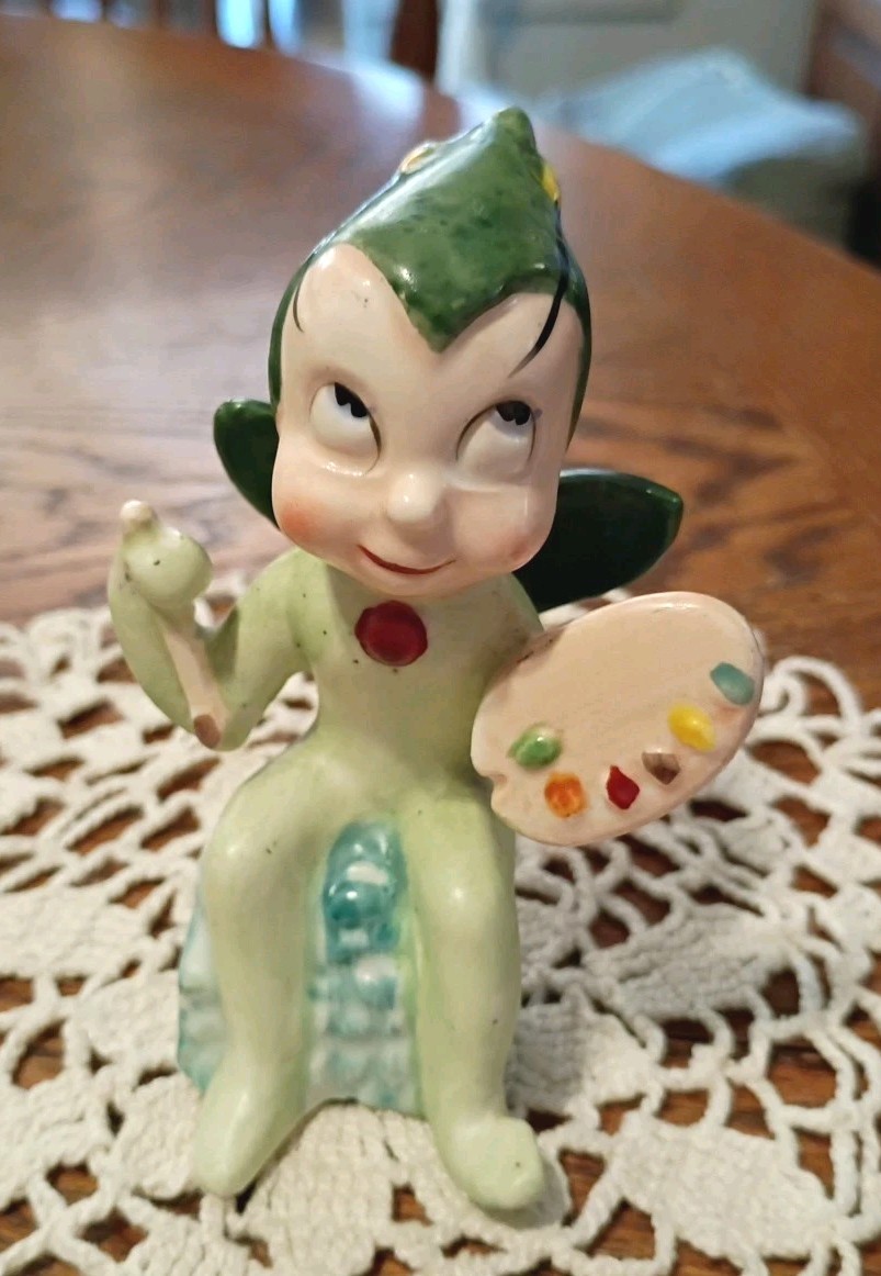 Vintage Japan Pixie Firefly Bug Painter Anthropomorphic Figurine | eBay