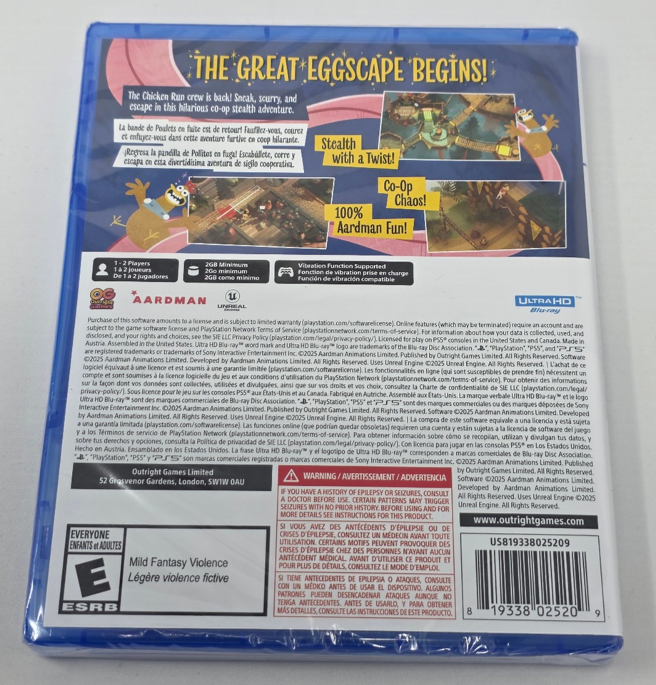 PS5 Chicken Run: Eggstraction *NEW*Loose Disc*F/S* | eBay