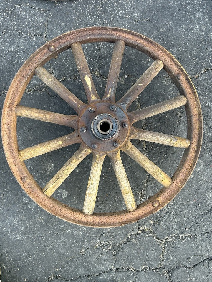 Pair Antique Ford Model T Wheel Hub 23" Diameter 12-Spoke Wood | eBay