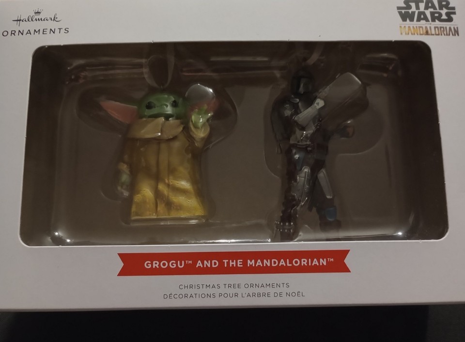 Mandalorian Grogu Hallmark Christmas Ornament 2 Piece Set Star Wars ...