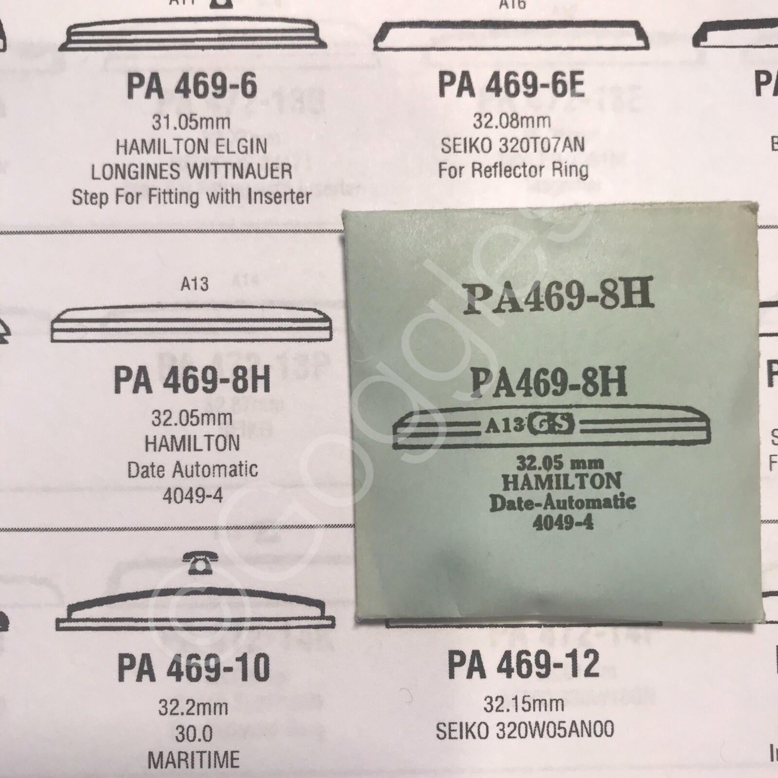 GS Round Replacement Crystals (PA Series) for Hamilton Watches - NOS | eBay