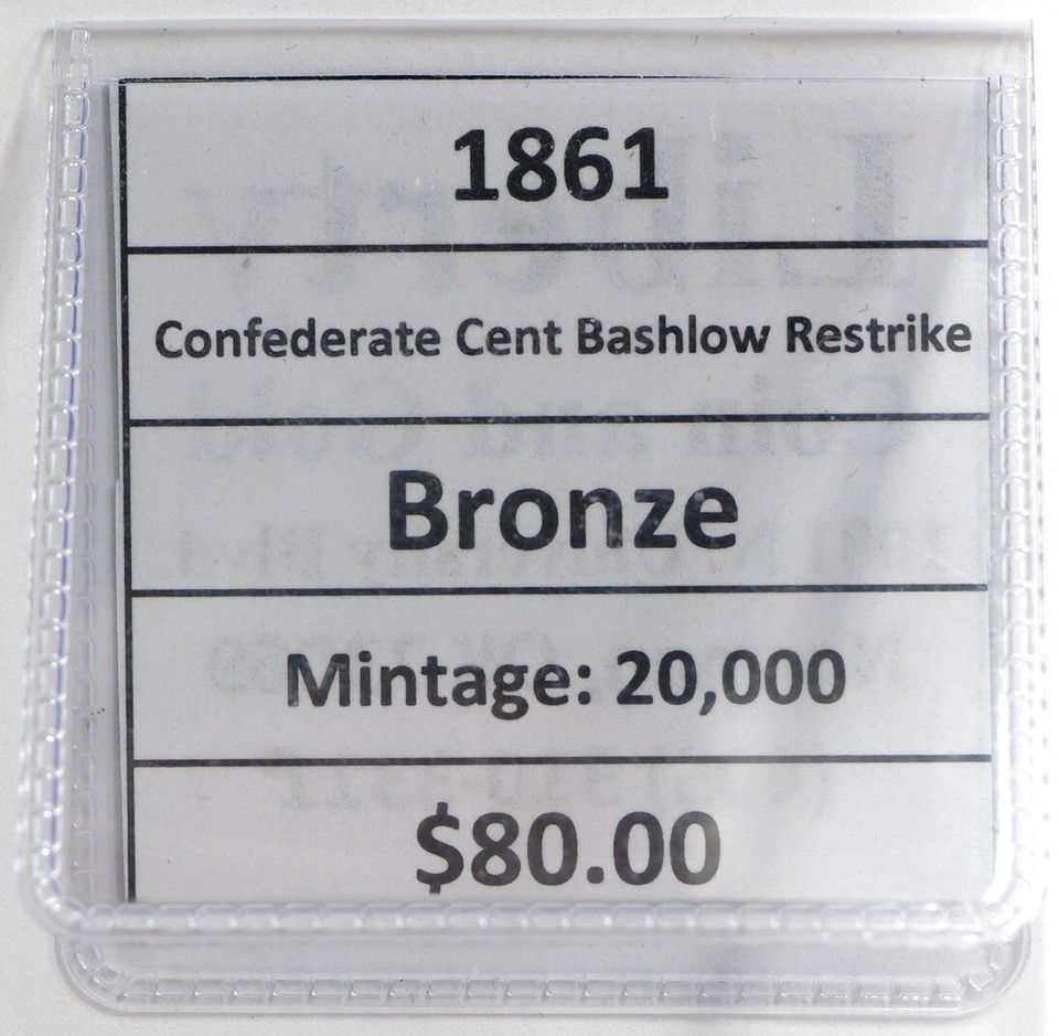 1861 Confederate Cent Bashlow Restrike | eBay