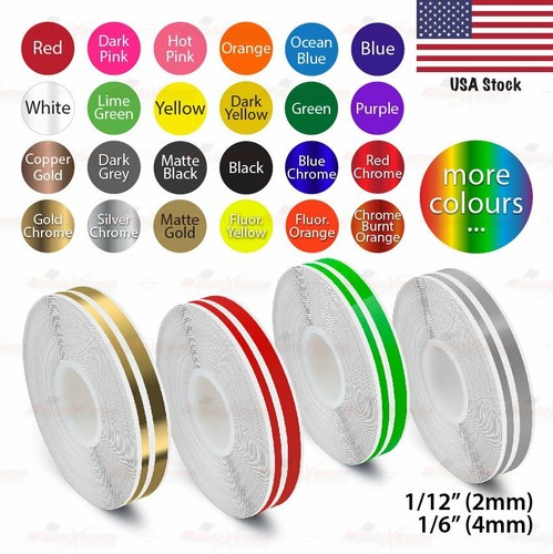 12mm 1/2" Roll PinStripe PinStriping Double Lines Trim Tape Vinyl Car ...