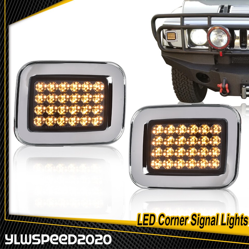 LED Corner Signal Lights Parking Lamps Left+Right Fit For 03-09 Hummer ...