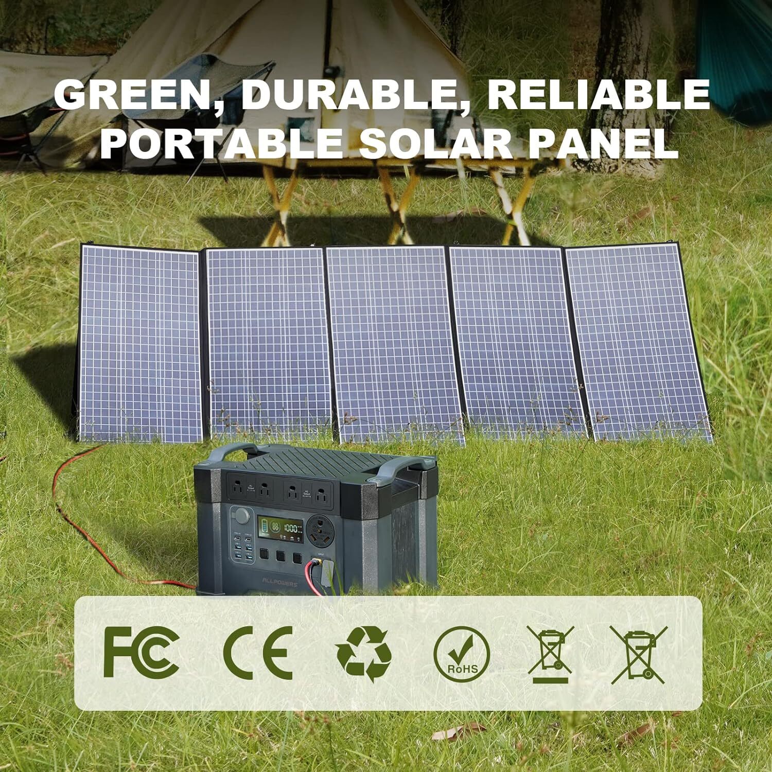 400W Portable Solar Panel Waterproof Foldable Poly RV Solar Panel Kit ...