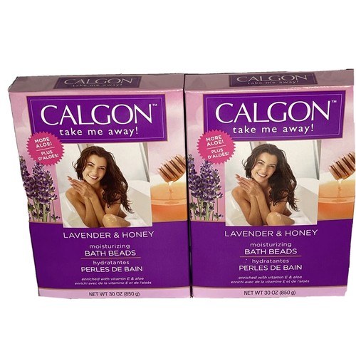 2- Calgon Take Me Away Lavender & Honey Ultra Moisturizing Bath Beads ...