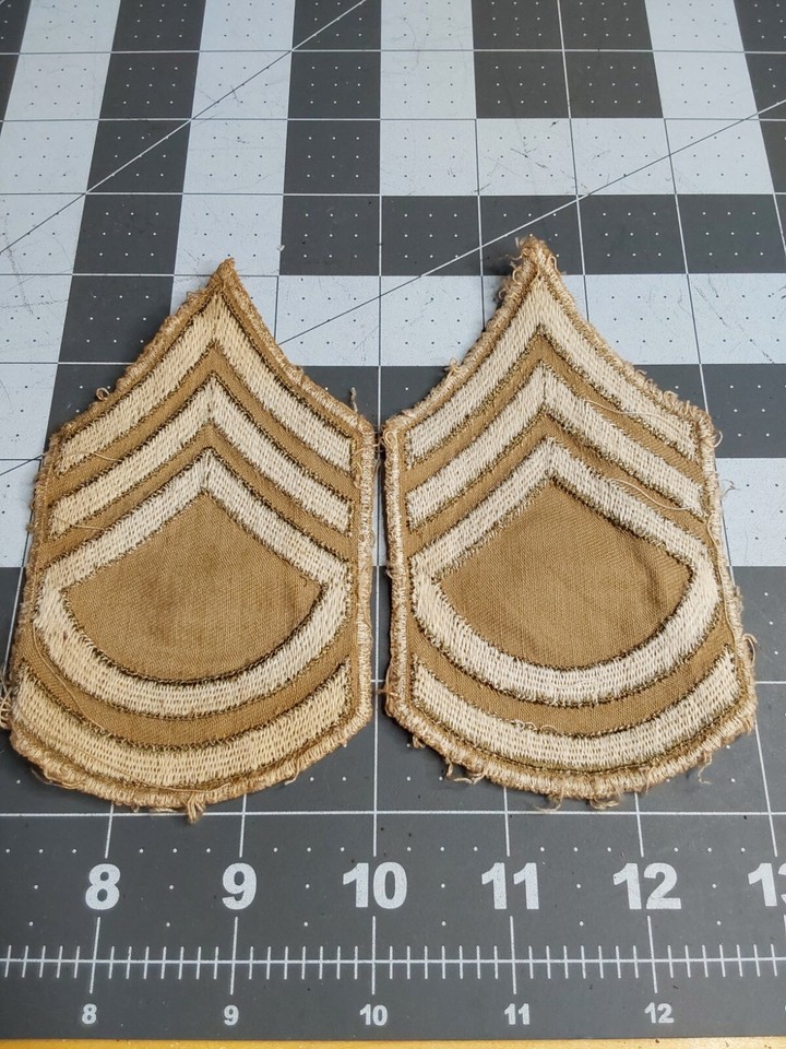 WWII US Army Sergeant First Class Matching Stripes Chevrons Patches | eBay