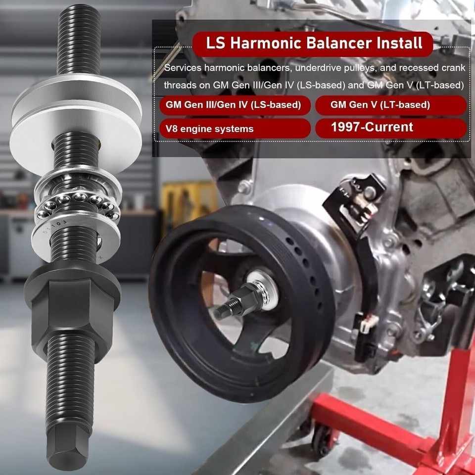 55114 Harmonic Balancer Puller and Installation Tool Set For GM LS LT ...