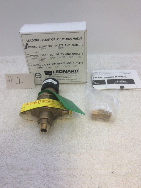 Leonard 3/8" 170-lf Lead Eco-mix Compression Inlet Type Mixing Valve ...