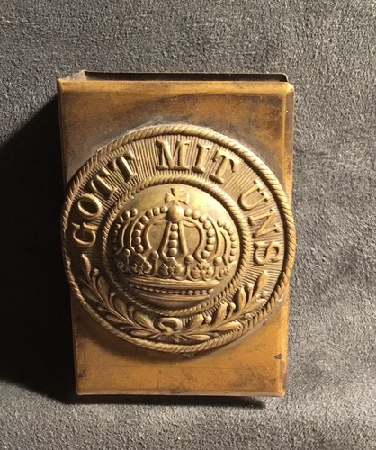 vintage brass match box holder German Rallying Cry, As On Soldier’s ...