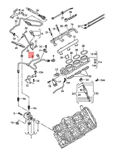 Genuine AUDI VW A4 Avant S4 quattro A4L A5 S5 Cabriolet Fuel Line ...