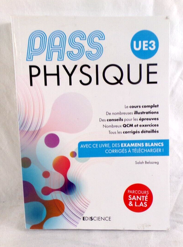 EDISCIENCE PASS Physique UE3 Parcours Santé et L.AS | eBay