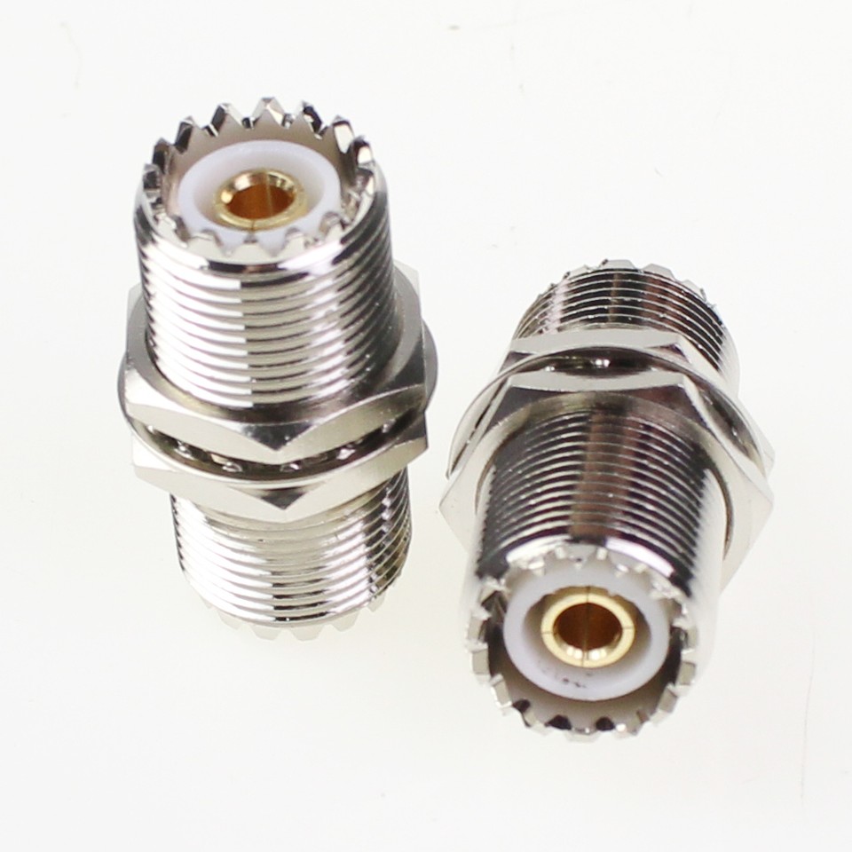 4 x UHF female nut bulkhead to SO-239 SO239 jack RF adapter connector ...