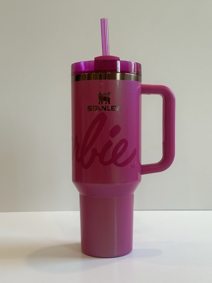 New Barbie Icon Stanley Cup 40 Oz Quencher H2.0 Flowstate Tumbler Pink ...