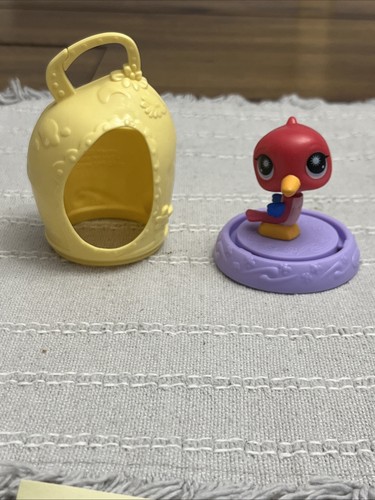 LITTLEST PET SHOP LPS PINK BIRD BOBBLEHEAD ON BASE 2009 MCDONALDS TOY ...
