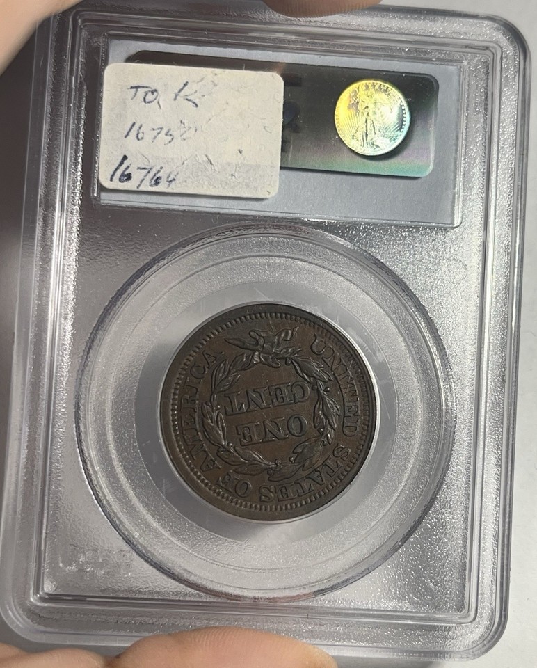 1852 BRAIDED HAIR LARGE CENT GRADED PCGS AU50 | eBay