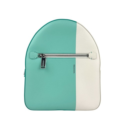 Auth TIFFANY&Co. Backpack Tiffany Blue/Off White Leather/Silvertone ...