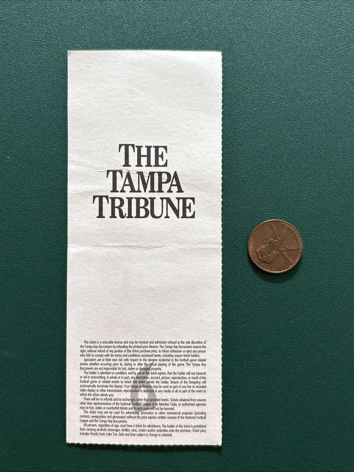 TONY GONZALEZ 1999 Chiefs Buccaneers ticket stub DILFER JACQUEZ GREEN ...