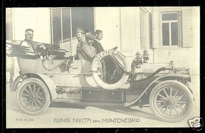 Nicholas Nikola I King of Montenegro rppc Car ca 1910 | eBay