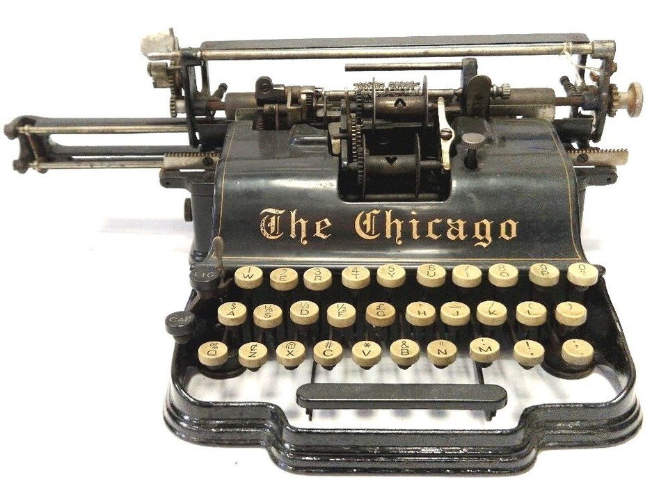 Antique 1898 THE CHICAGO Antique and Rare Typewriter Typewriter | eBay