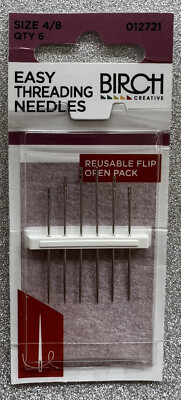 BIRCH - EASY THREADING NEEDLES SIZE 4/8 QTY 6 - ITEM 012721 GREAT ...