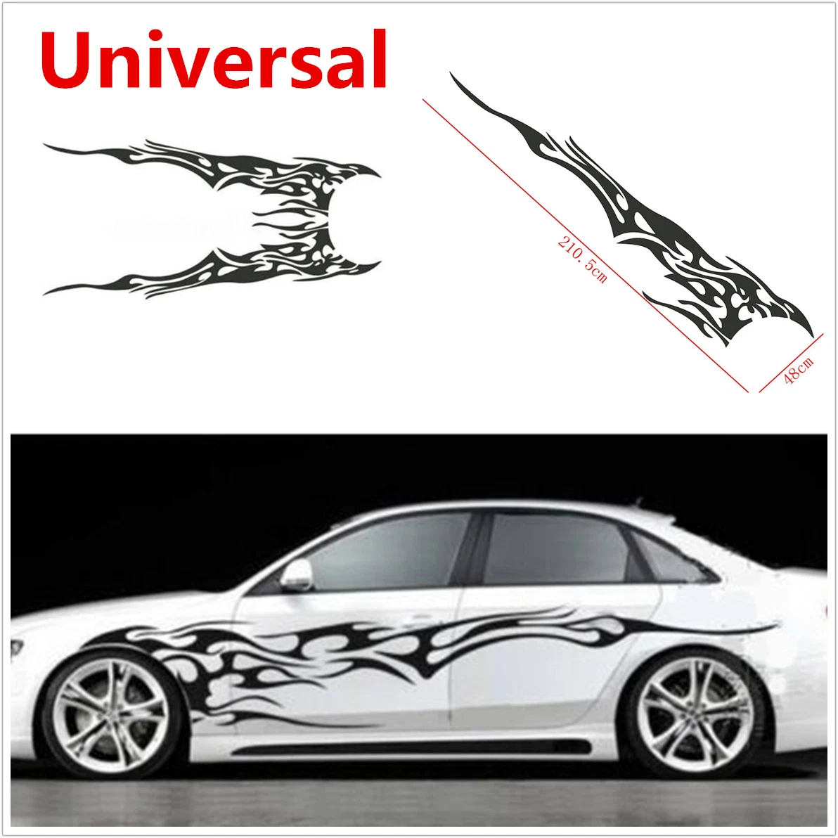 Vinyl Flame Graphics Car