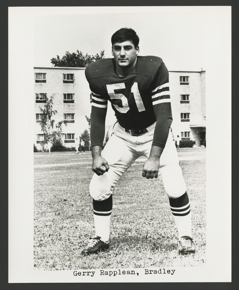 1967 BRADLEY FOOTBALL CARD ROLLIE INSKEEP TIM RASSI GERRY RAPPLEAN ...