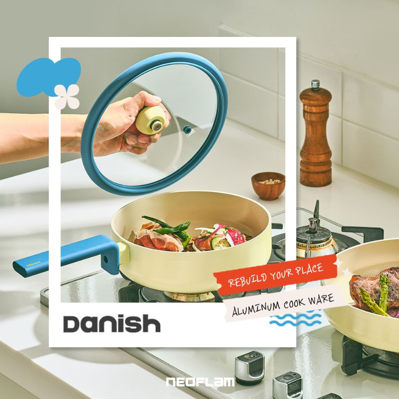 Neoflam Danish Kitchen Cookware Set, Non stick Ceramic Coating ...