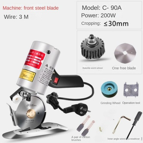 90mm Blade Electric Cloth Cutter Fabric Round Knife Cutting Machine ...