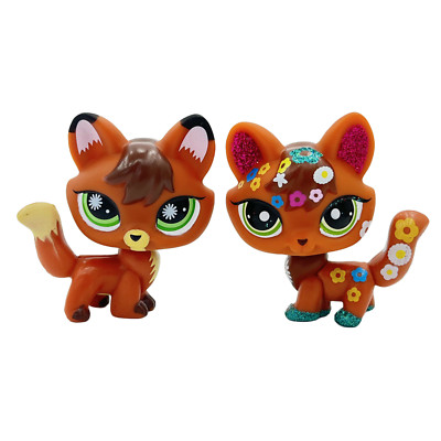 2pcs/lot Littlest pet shop Toy girls bobble head Fox with flowers #807 ...