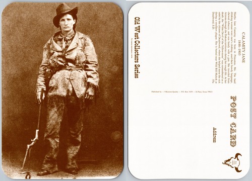 Continental Calamity Jane Western Outfit Rifle Portrait Postcard | eBay