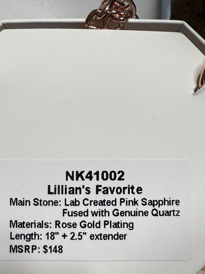 BP Ring Bomb Party OG Lillian's Favorite Necklace NK41002 ~ LC Pink ...