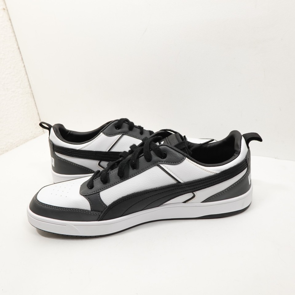 Puma Dribble Mens Size 14 Gray White Black Athletic Leather Shoes ...