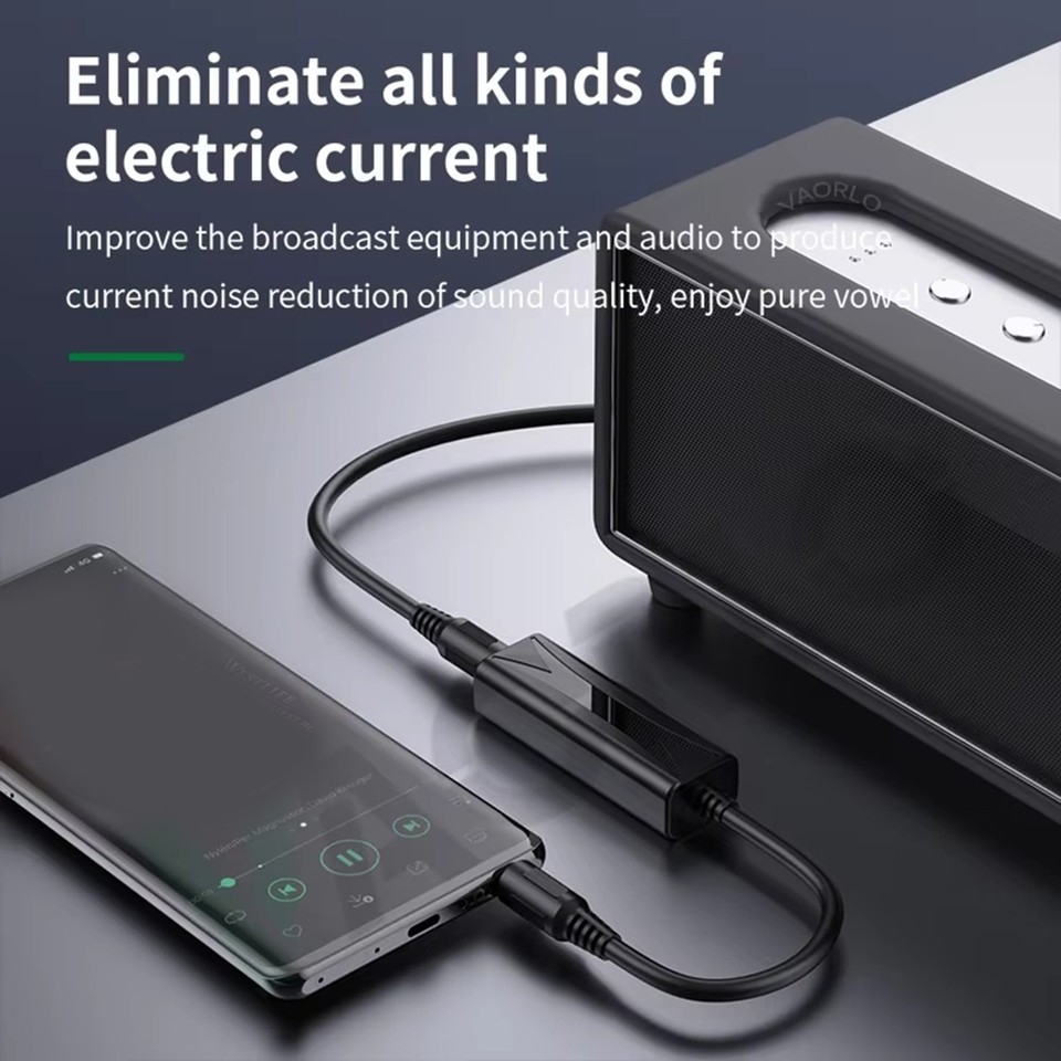 3.5mm AUX Audio -Interference Ground Loop Noise Lsolator Cancelling ...